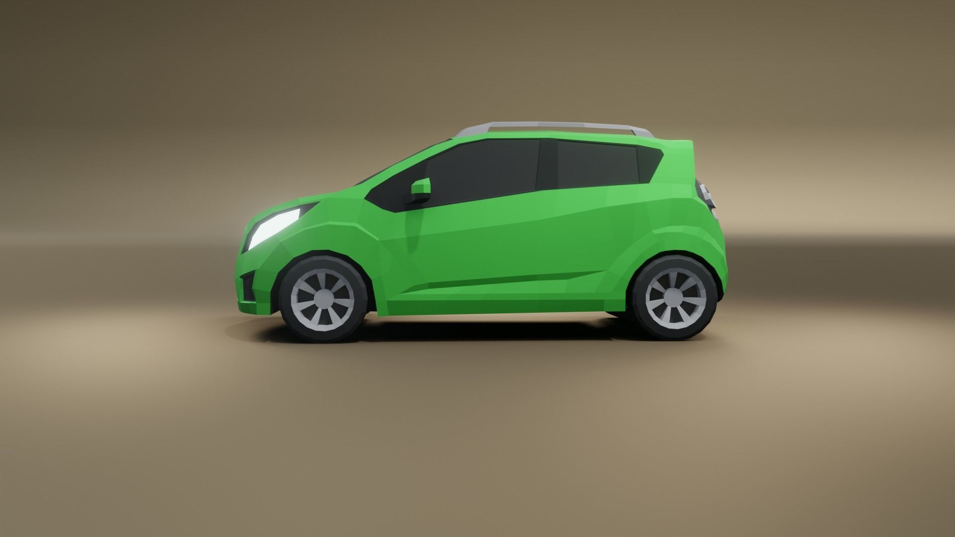 3D model Chevrolet Spark low poly 3D model VR / AR / low-poly | CGTrader