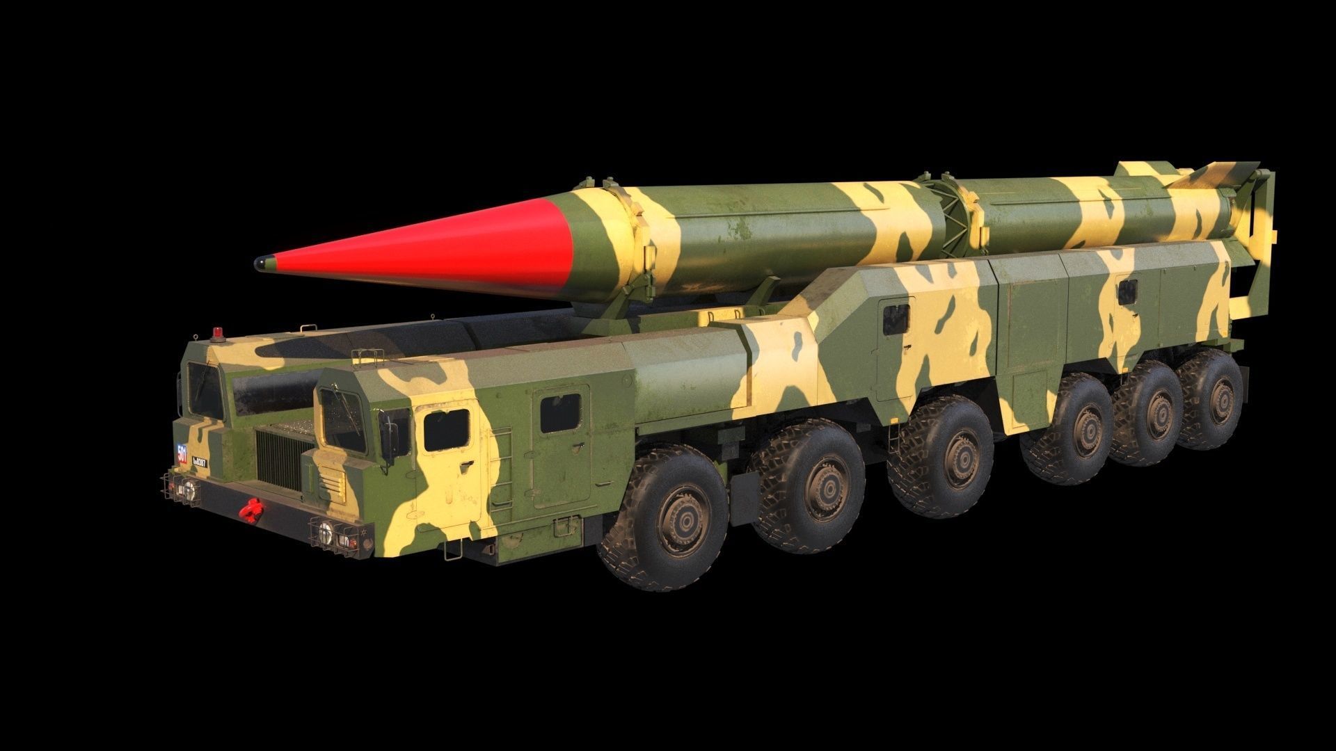 Shaheen-2 missile launcher 3D model | CGTrader