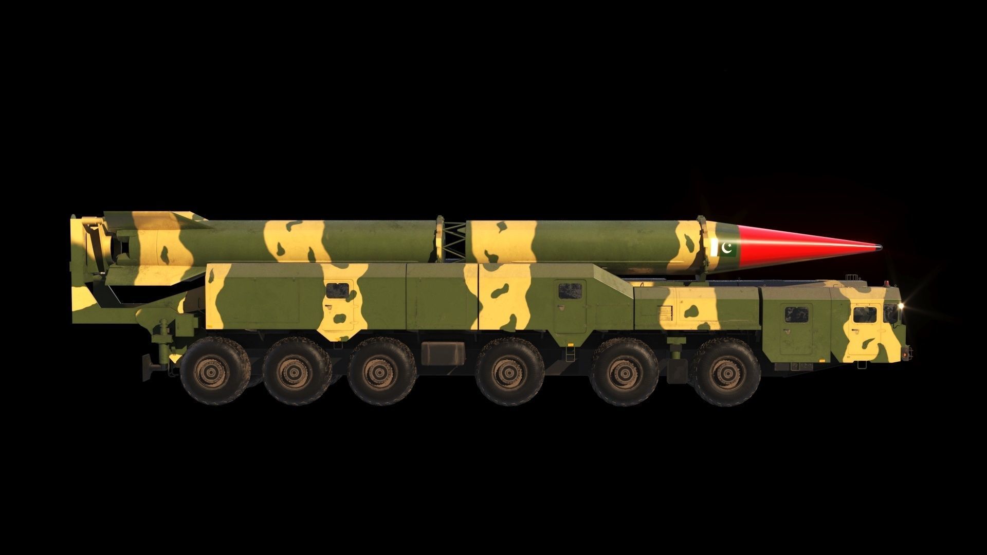 Shaheen-2 missile launcher 3D model | CGTrader