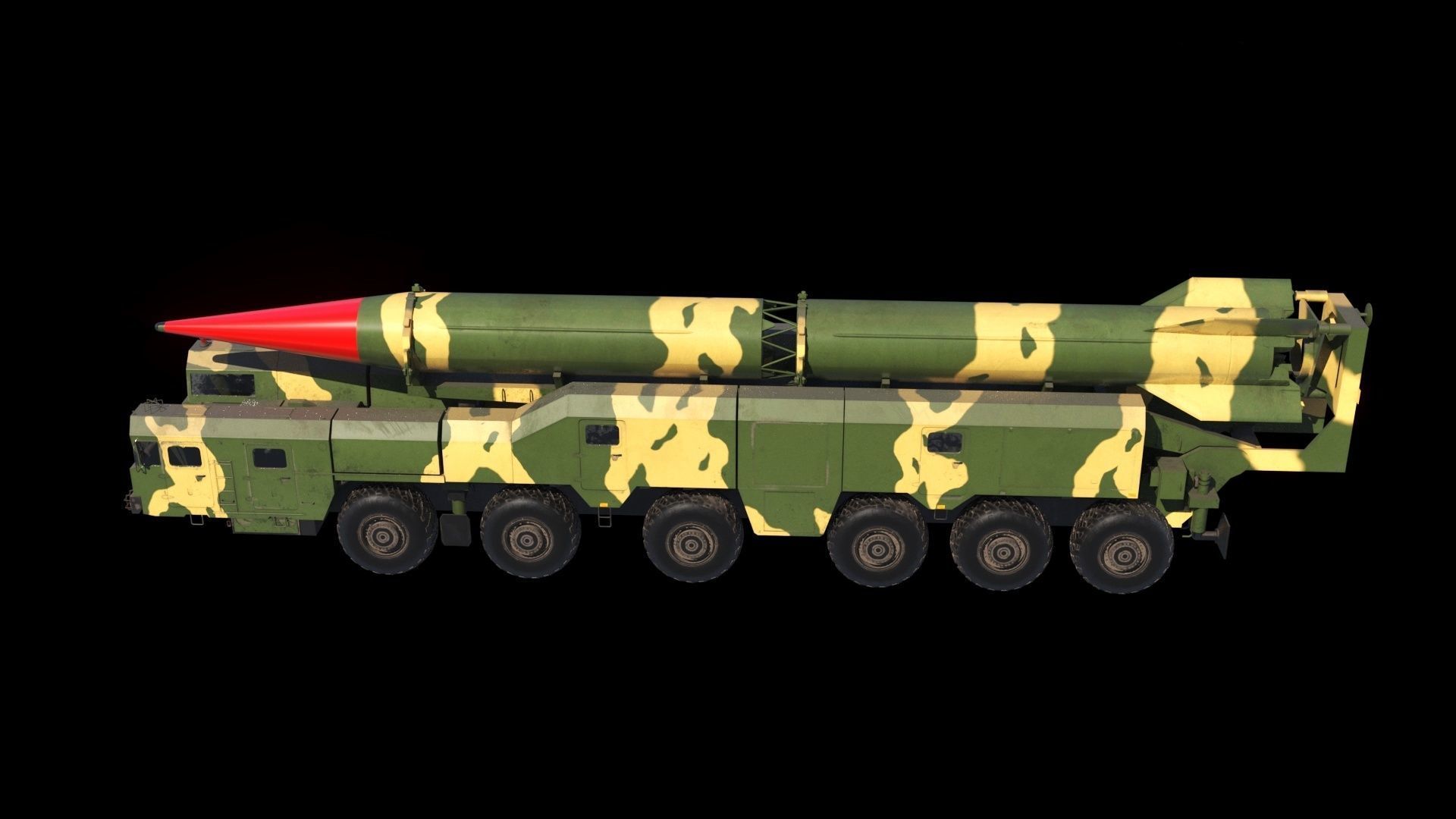 Shaheen-2 missile launcher 3D model | CGTrader
