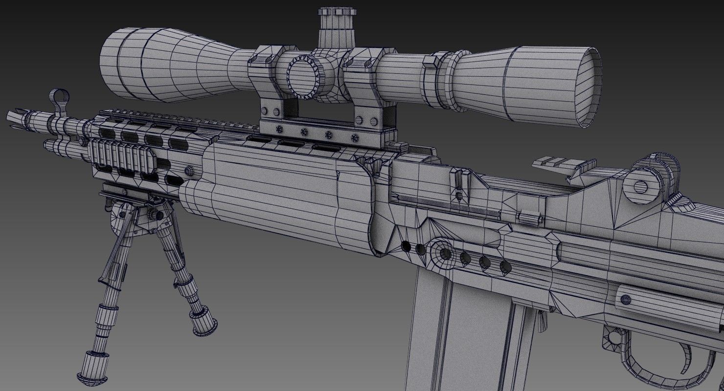 3D model M2010 Enhanced Sniper Rifle VR / AR / low-poly | CGTrader
