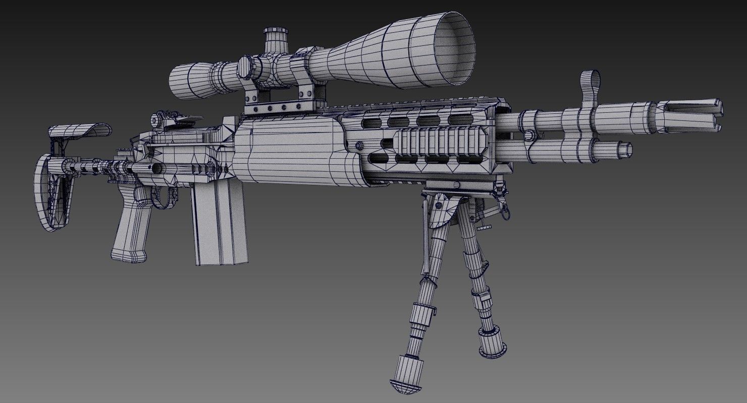 3D model M2010 Enhanced Sniper Rifle VR / AR / low-poly | CGTrader