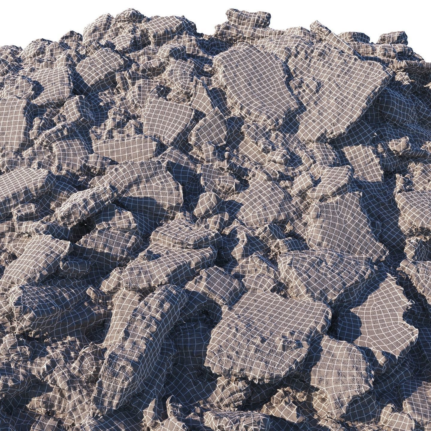 Pile of broken asphalt 3D model | CGTrader