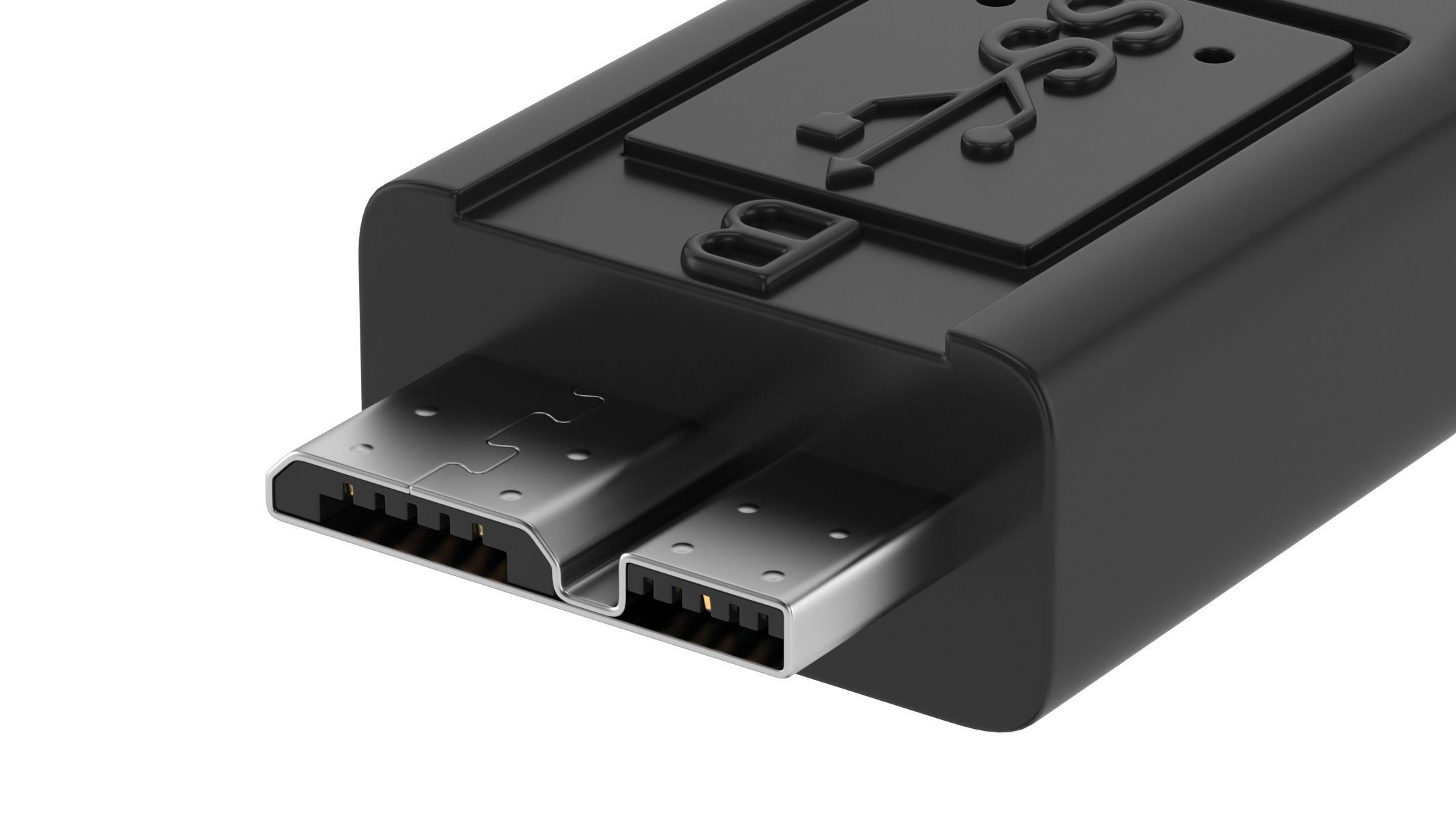 USB Micro B Male 3D model | CGTrader