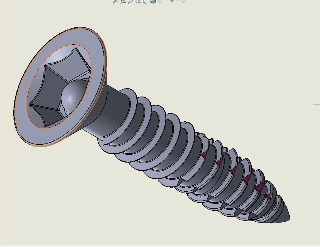 3D Screw Metal Screw 4x20 Original Sizes Ready for 3D Print 3D model 3D ...