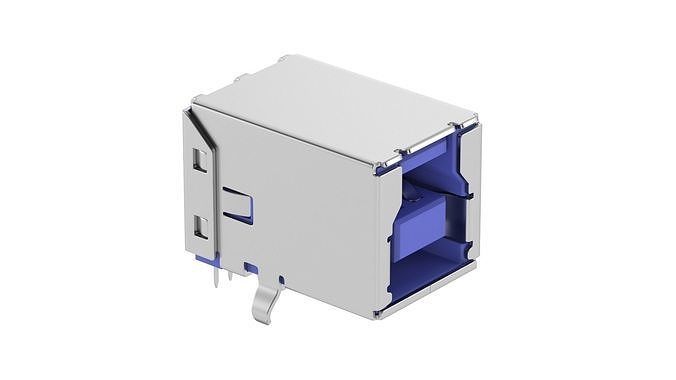 USB Type B Female Module 3D model | CGTrader