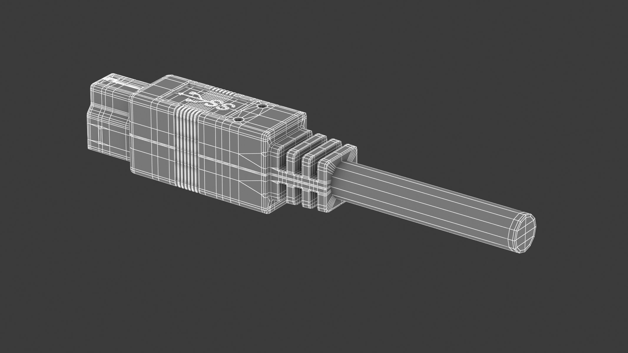 USB Type B Male Module 3D model | CGTrader