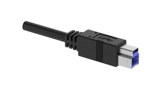 USB Type B Male Module 3D model | CGTrader