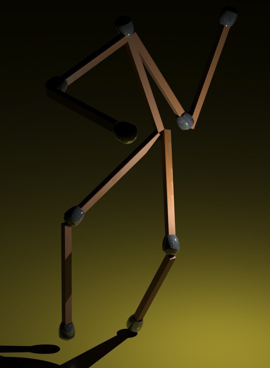 matchstick man 3D model | CGTrader