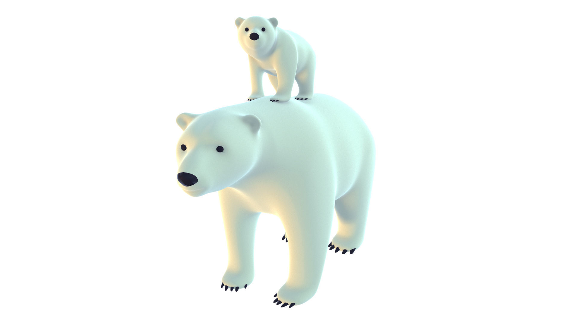 3D model Polar Bear Pack - Stylized | CGTrader