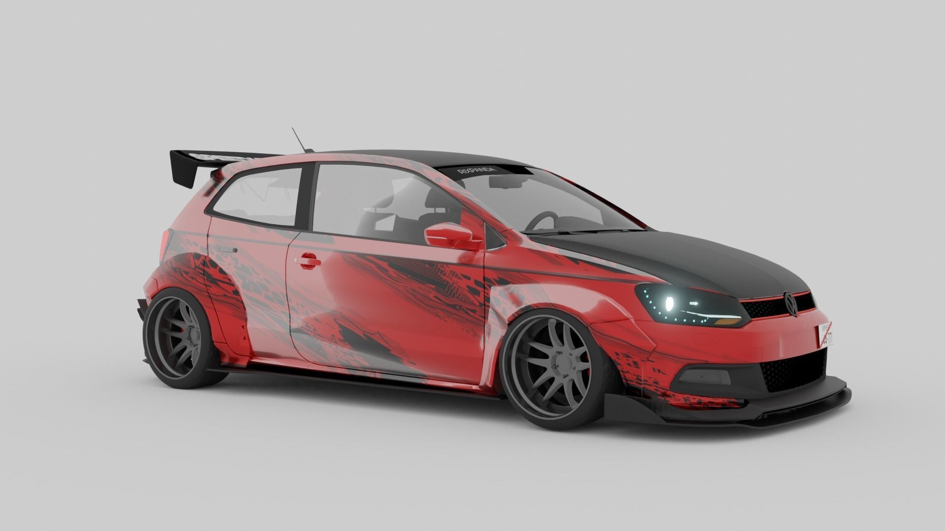 Volkswagen polo gti widebody 3D model | CGTrader