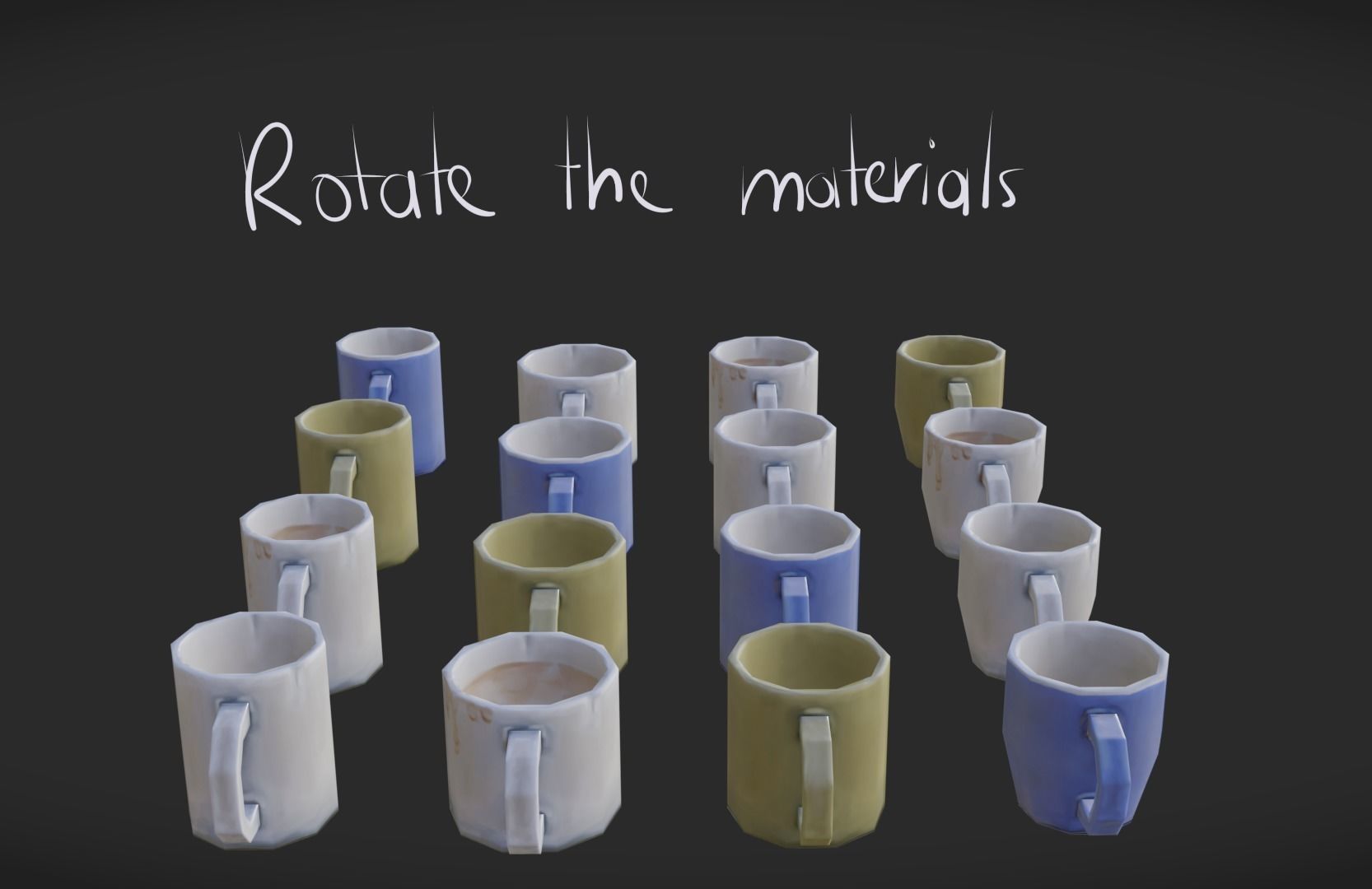 3D model Cups - Stylized VR / AR / low-poly | CGTrader
