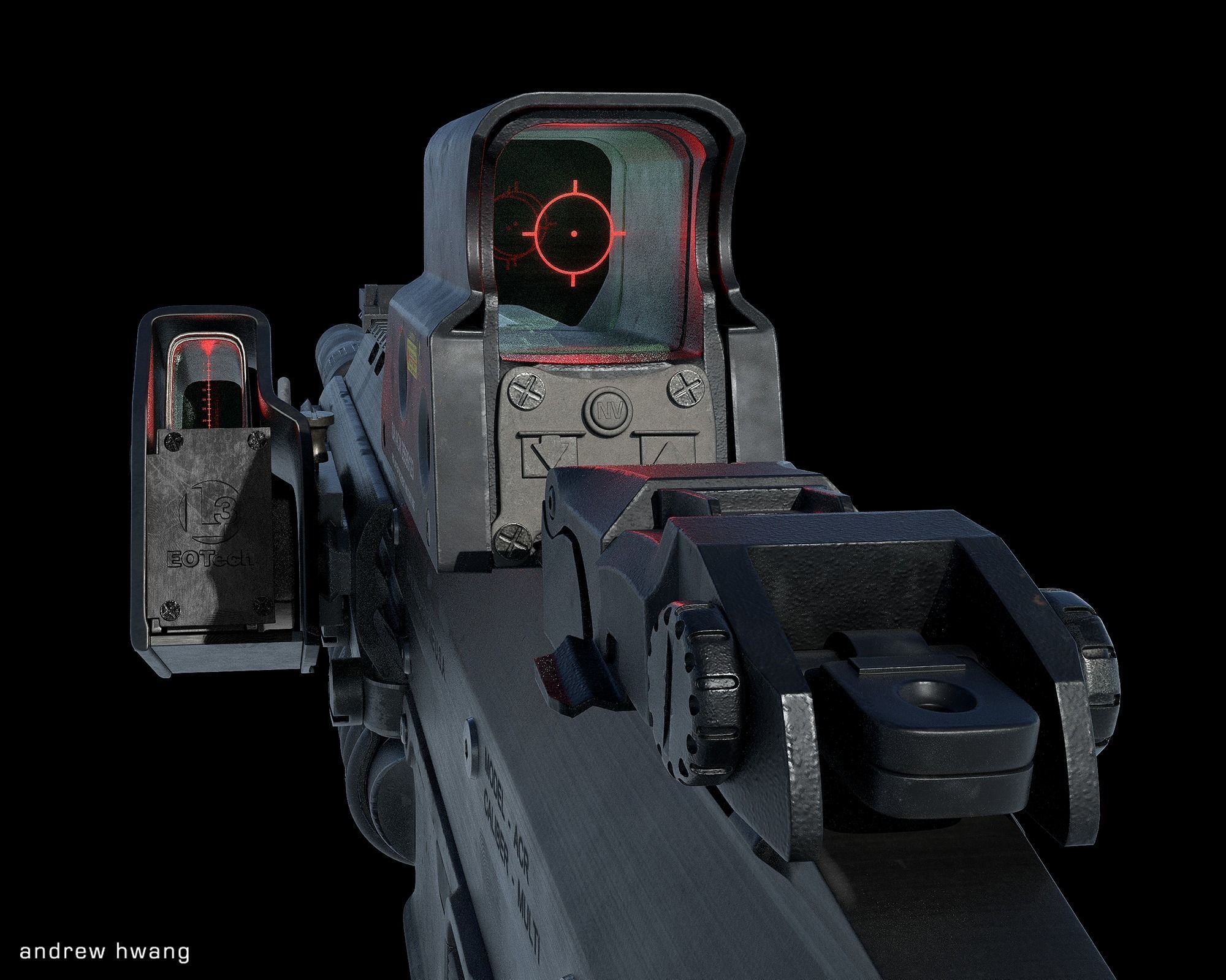 ACR Rifle 2x Color Versions Black and Tan 3D model | CGTrader