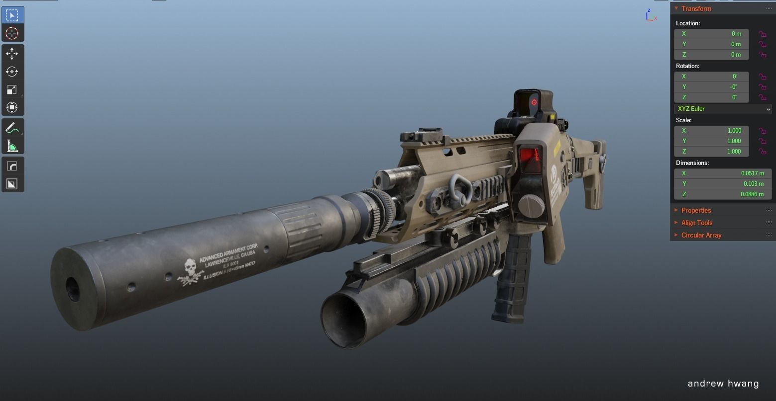 ACR Rifle 2x Color Versions Black and Tan 3D model | CGTrader