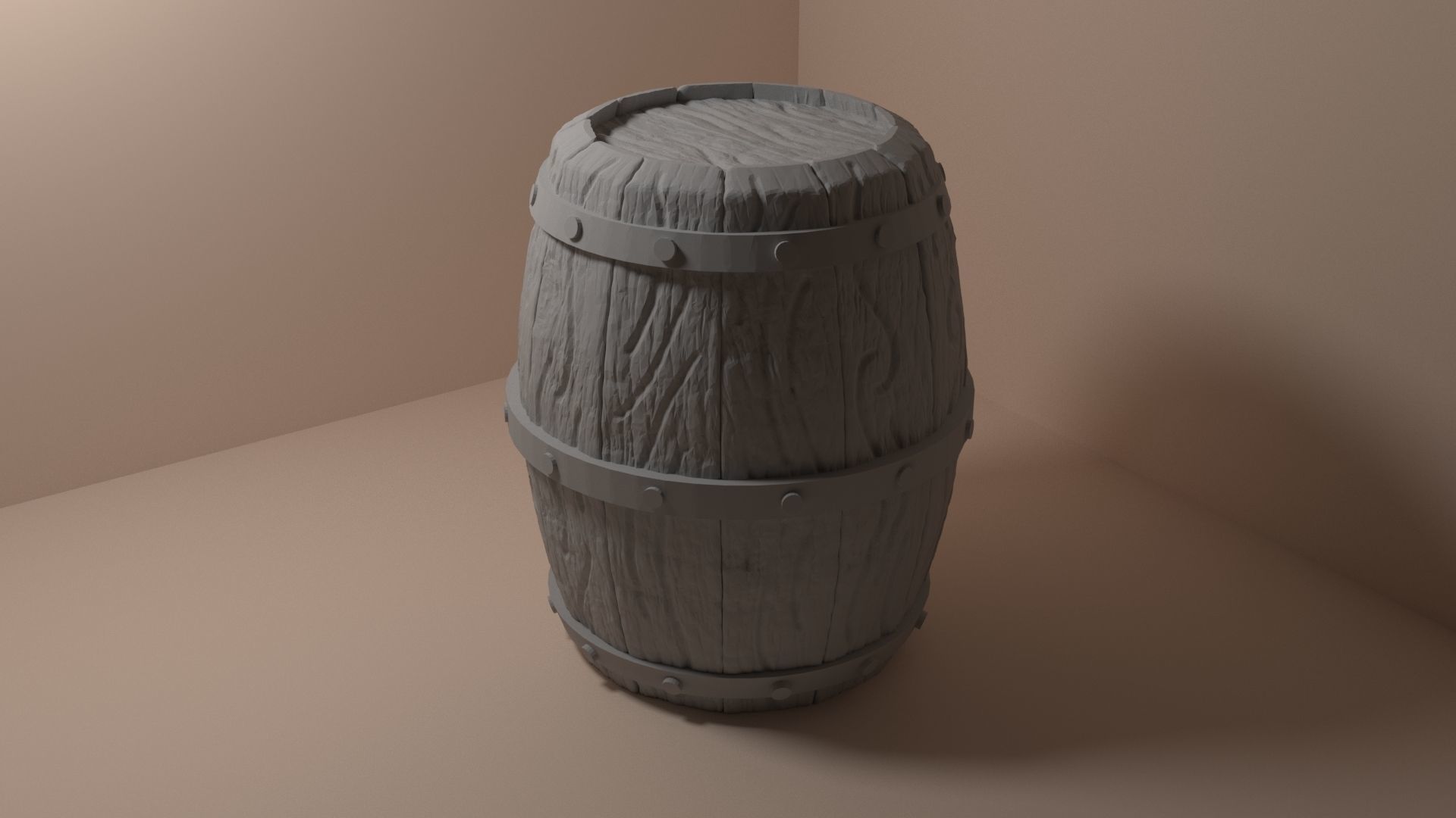 Medieval fantasy barrel 1 3D model 3D printable | CGTrader