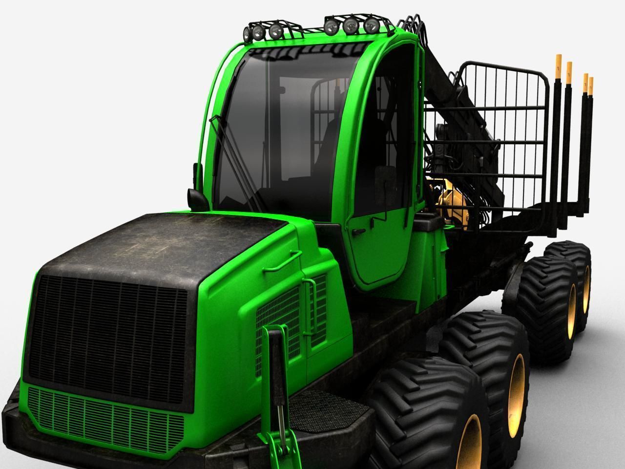 3D model Forwarder John Deere VR / AR / low-poly | CGTrader