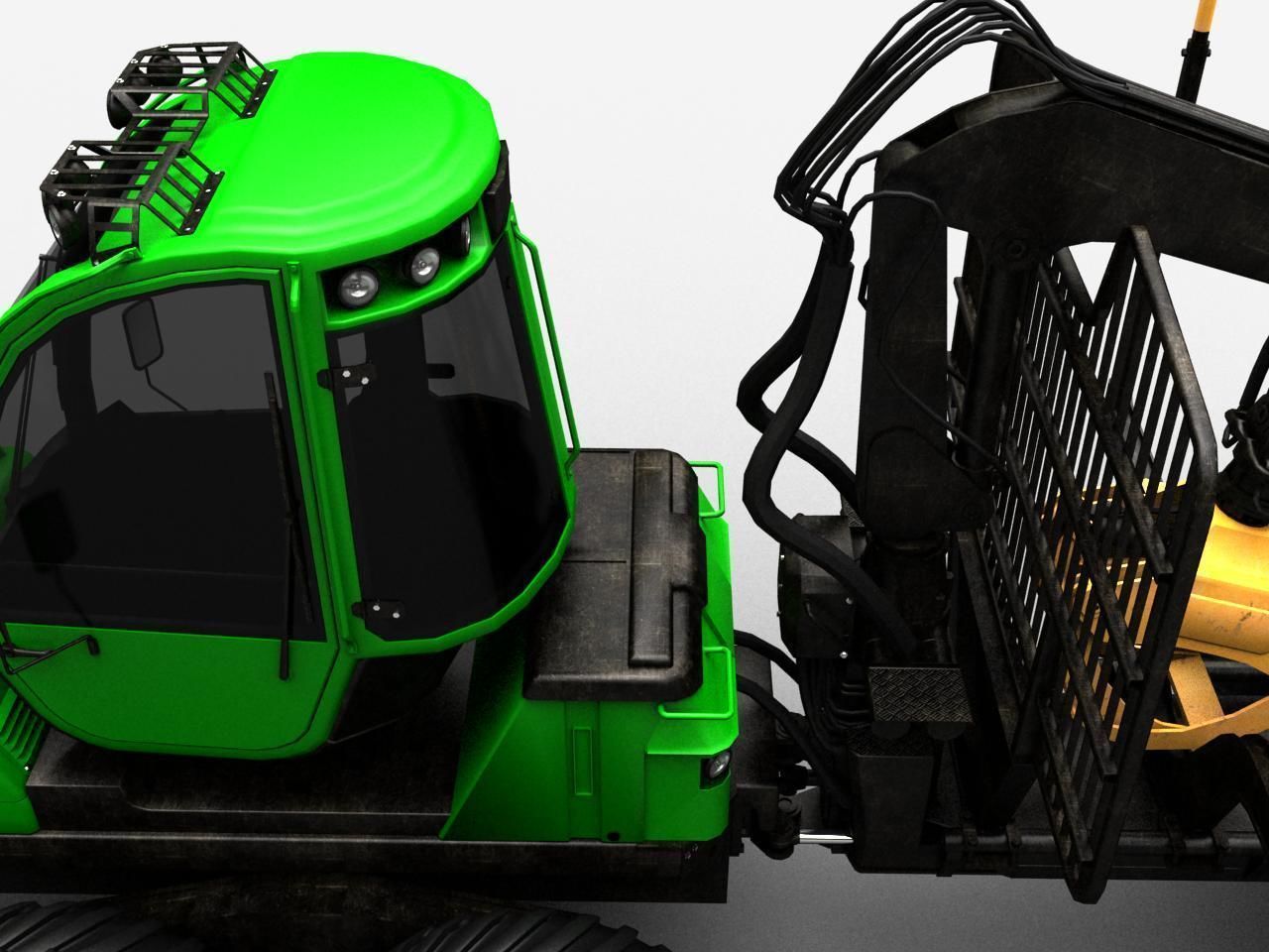 3D model Forwarder John Deere VR / AR / low-poly | CGTrader