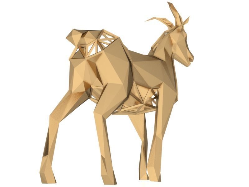 3D model Polygonal Goat Parametric VR / AR / low-poly | CGTrader