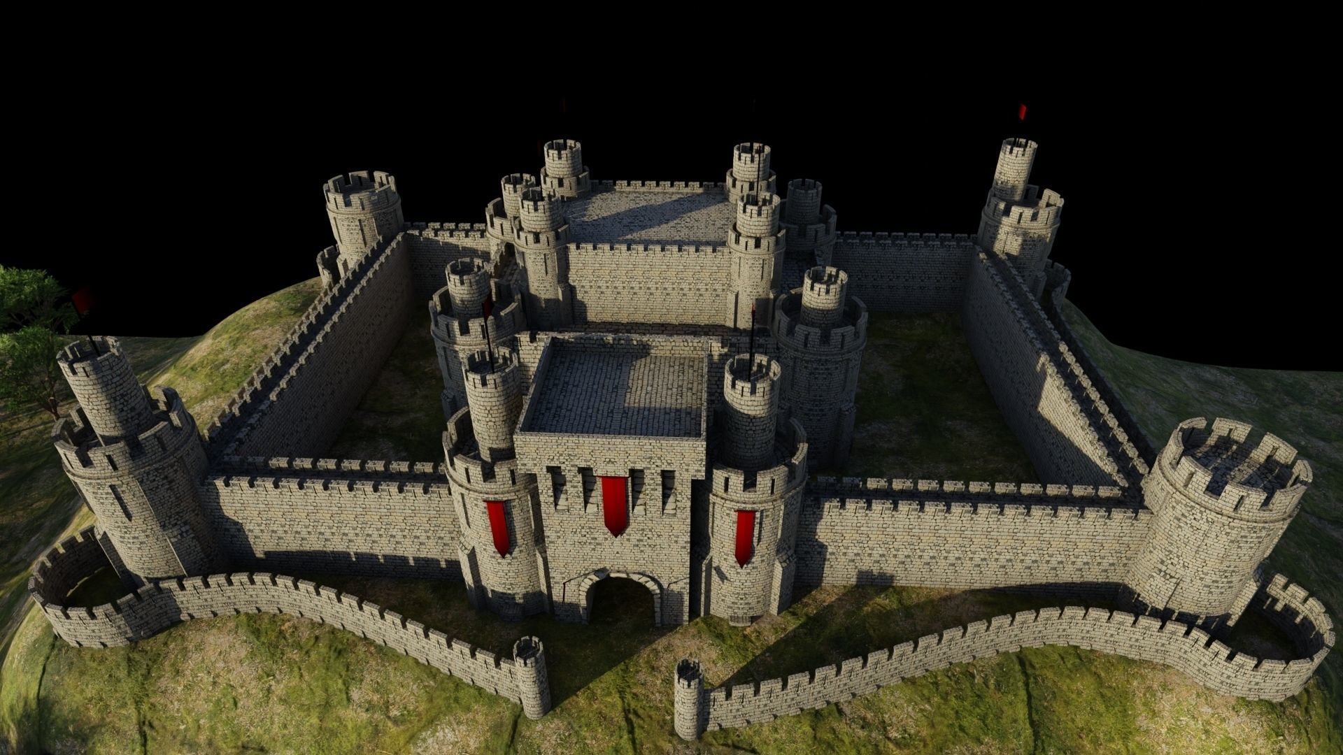 Path to Castle Scene v2 3D model | CGTrader