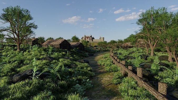 Path to Castle Scene v2 3D model | CGTrader