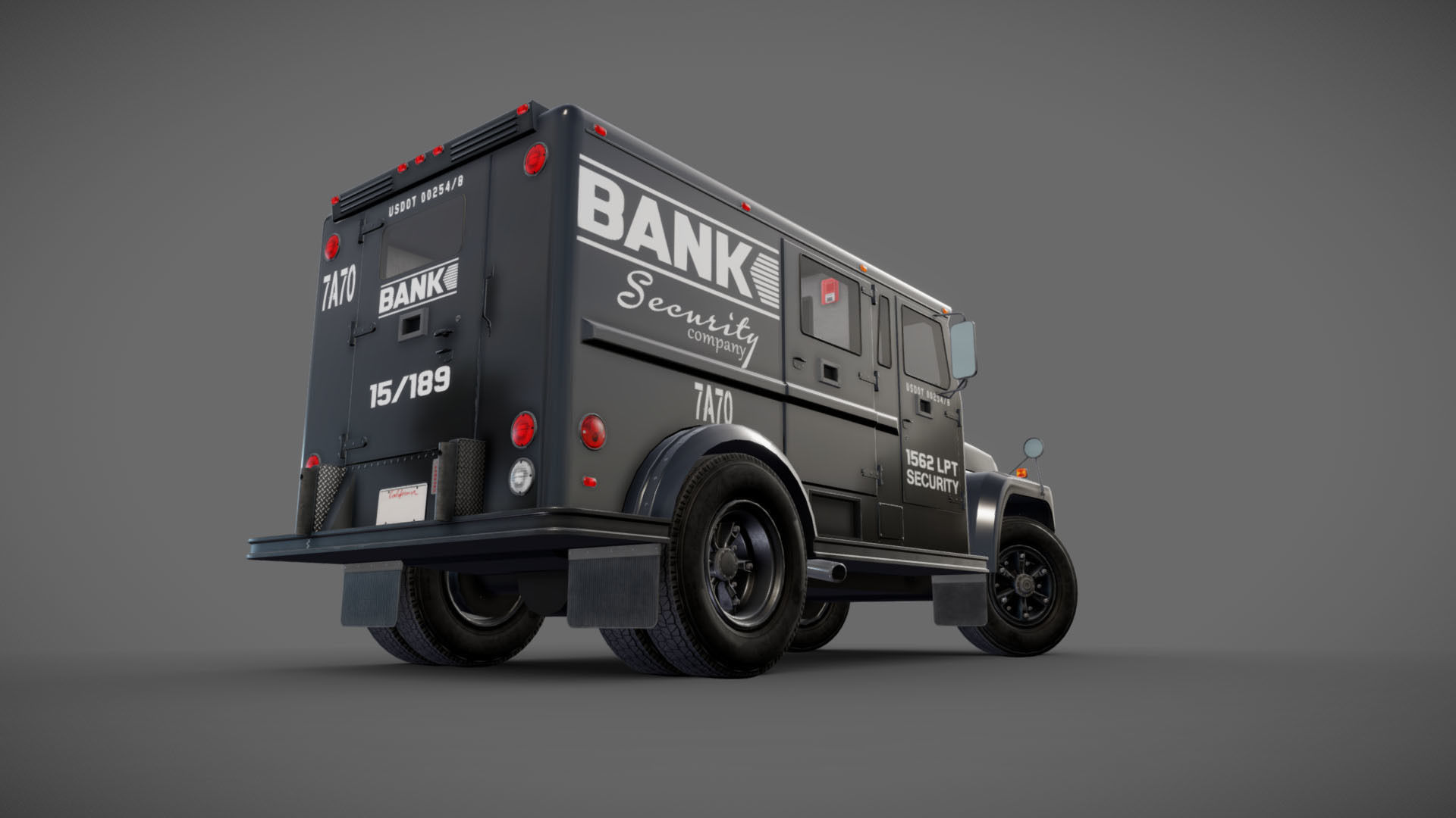 3D model American armored security truck VR / AR / low-poly | CGTrader
