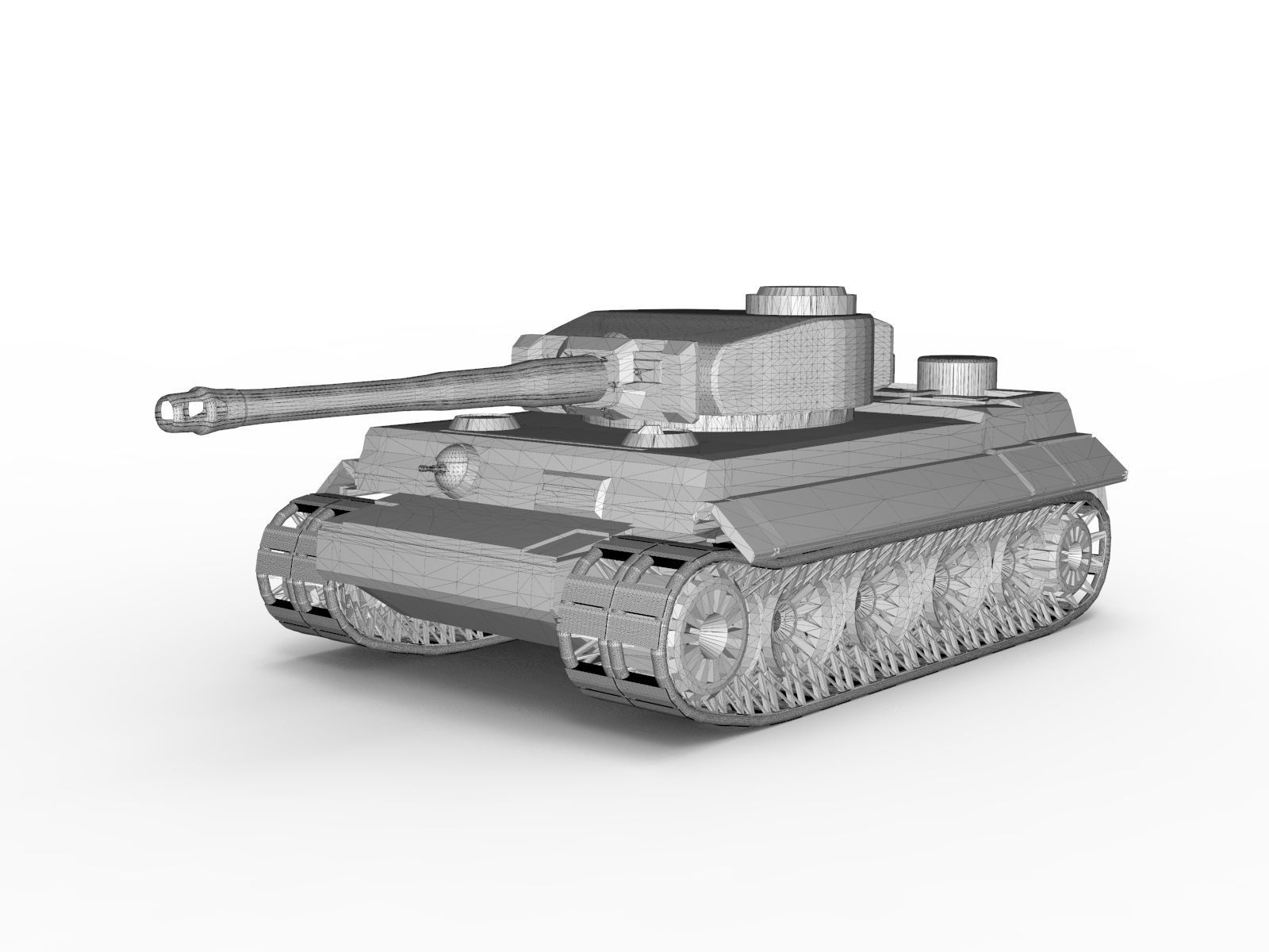 3D model Simple Tiger Tank VR / AR / low-poly | CGTrader
