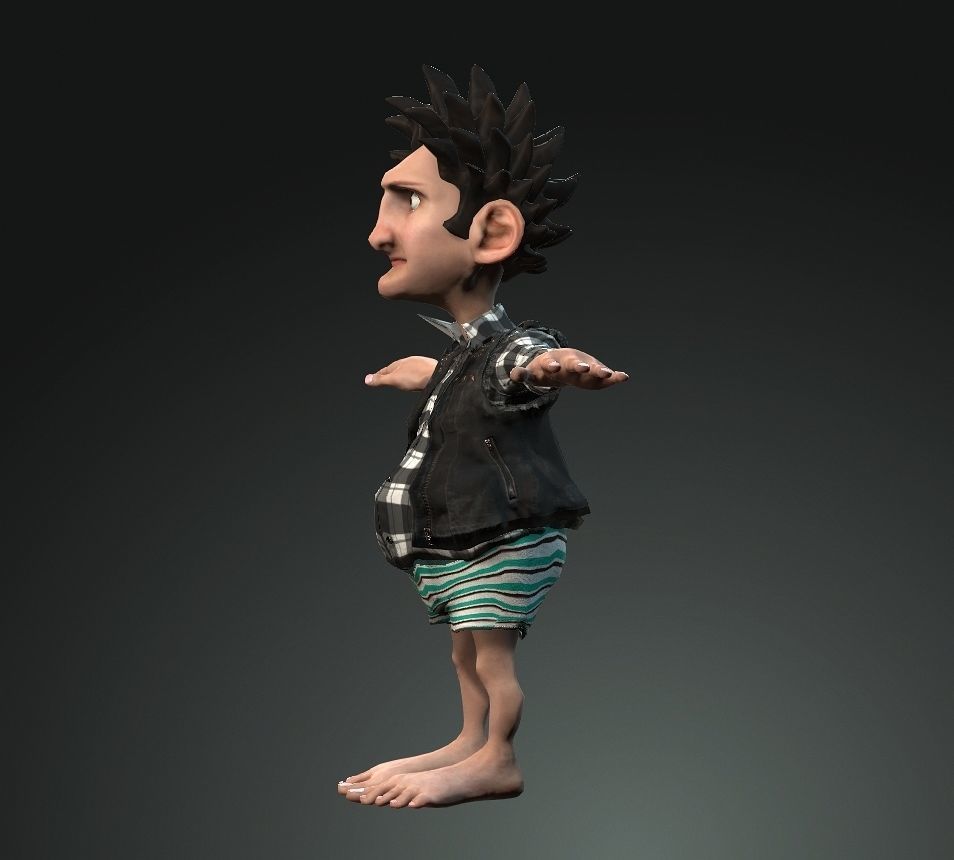 3d funny bona character for movie short films animation vfx 3D model ...