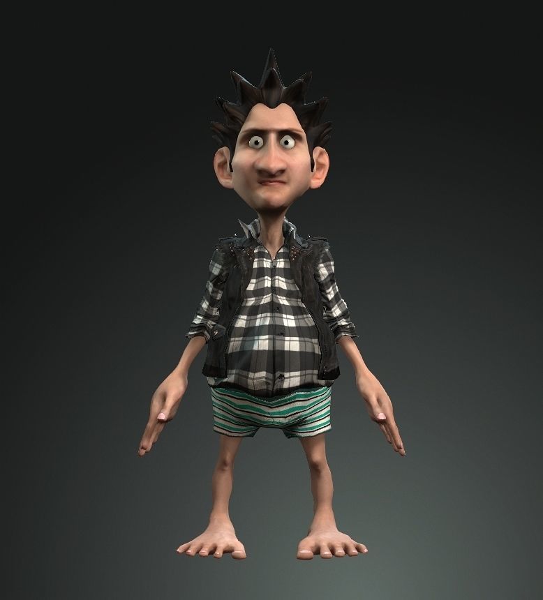 3d funny bona character for movie short films animation vfx 3D model ...