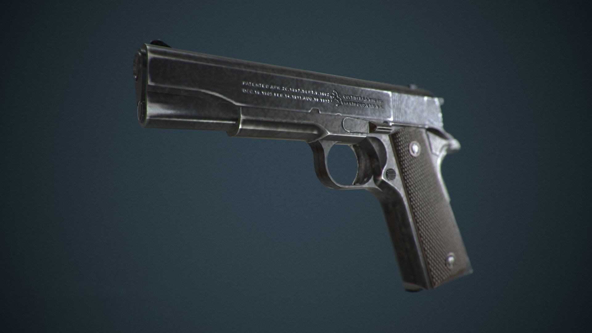 3D model M1911 Low-poly 3D model pistol VR / AR / low-poly | CGTrader