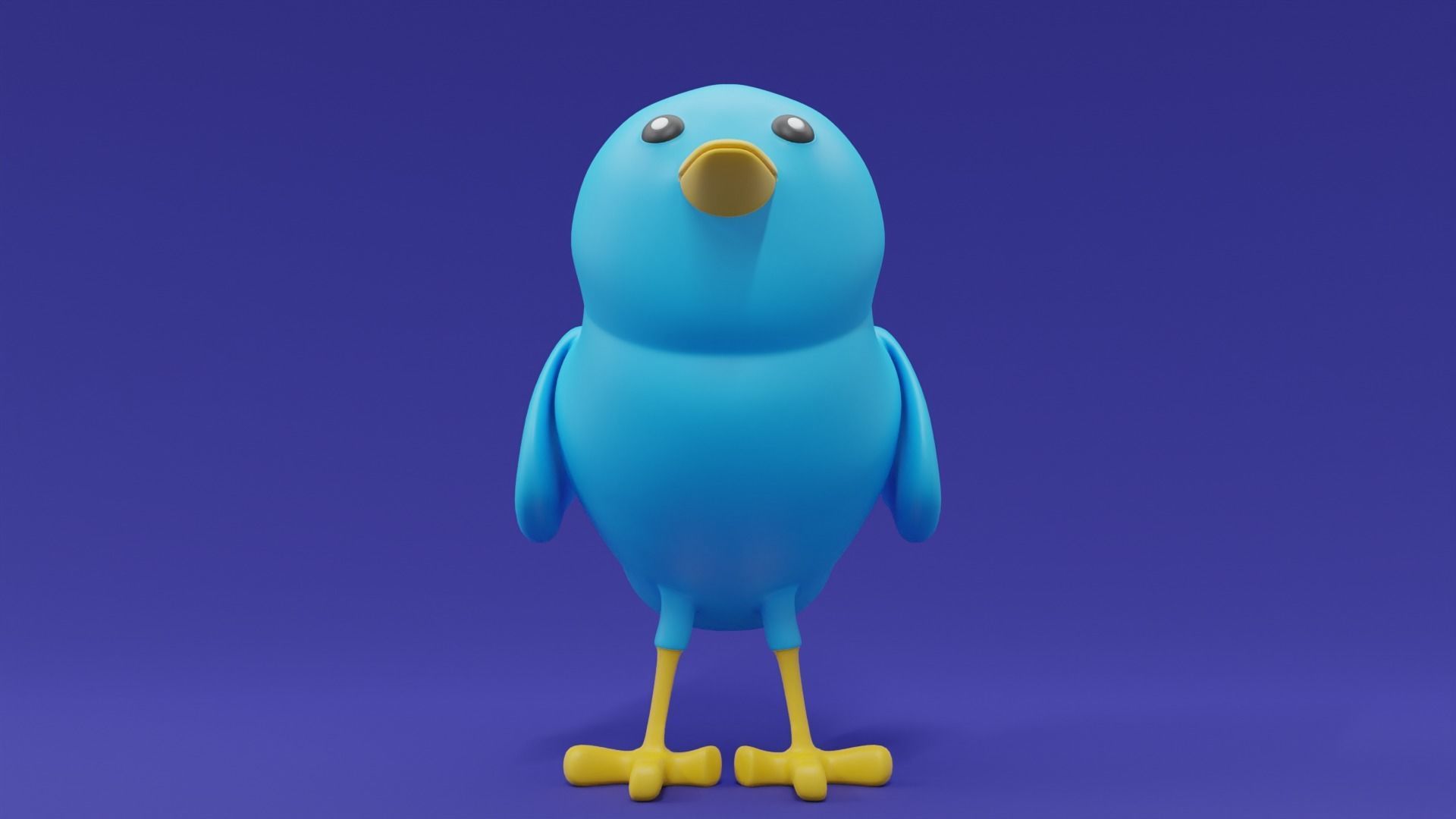 Twitter Social Media Mascot 3D model | CGTrader