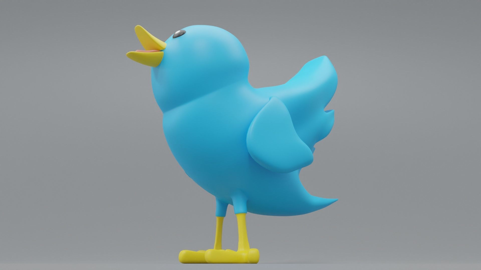 Twitter Social Media Mascot 3D model | CGTrader