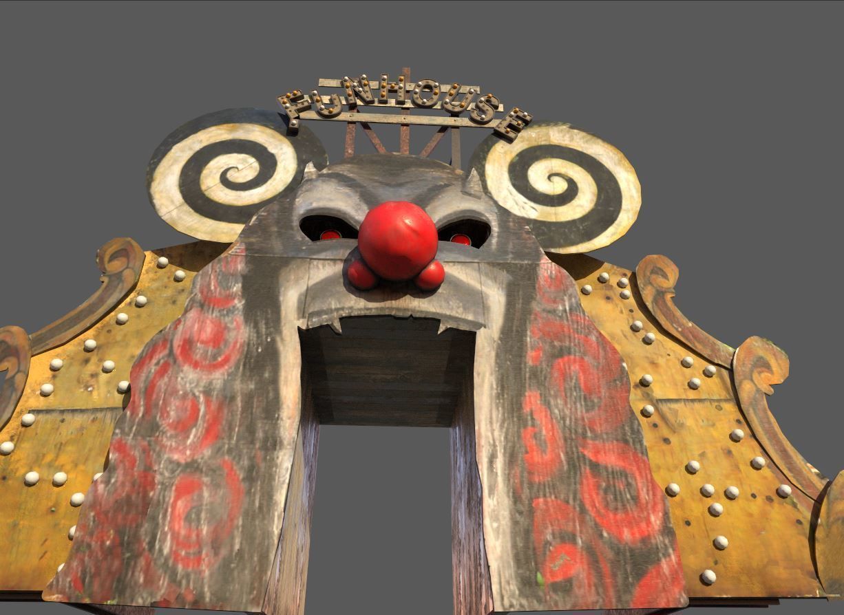3D model Old Funhouse Entrance VR / AR / low-poly | CGTrader