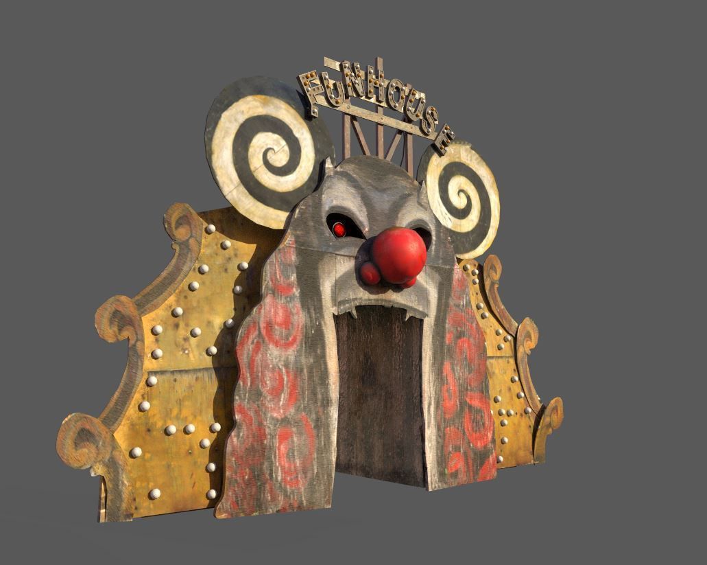 3D model Old Funhouse Entrance VR / AR / low-poly | CGTrader