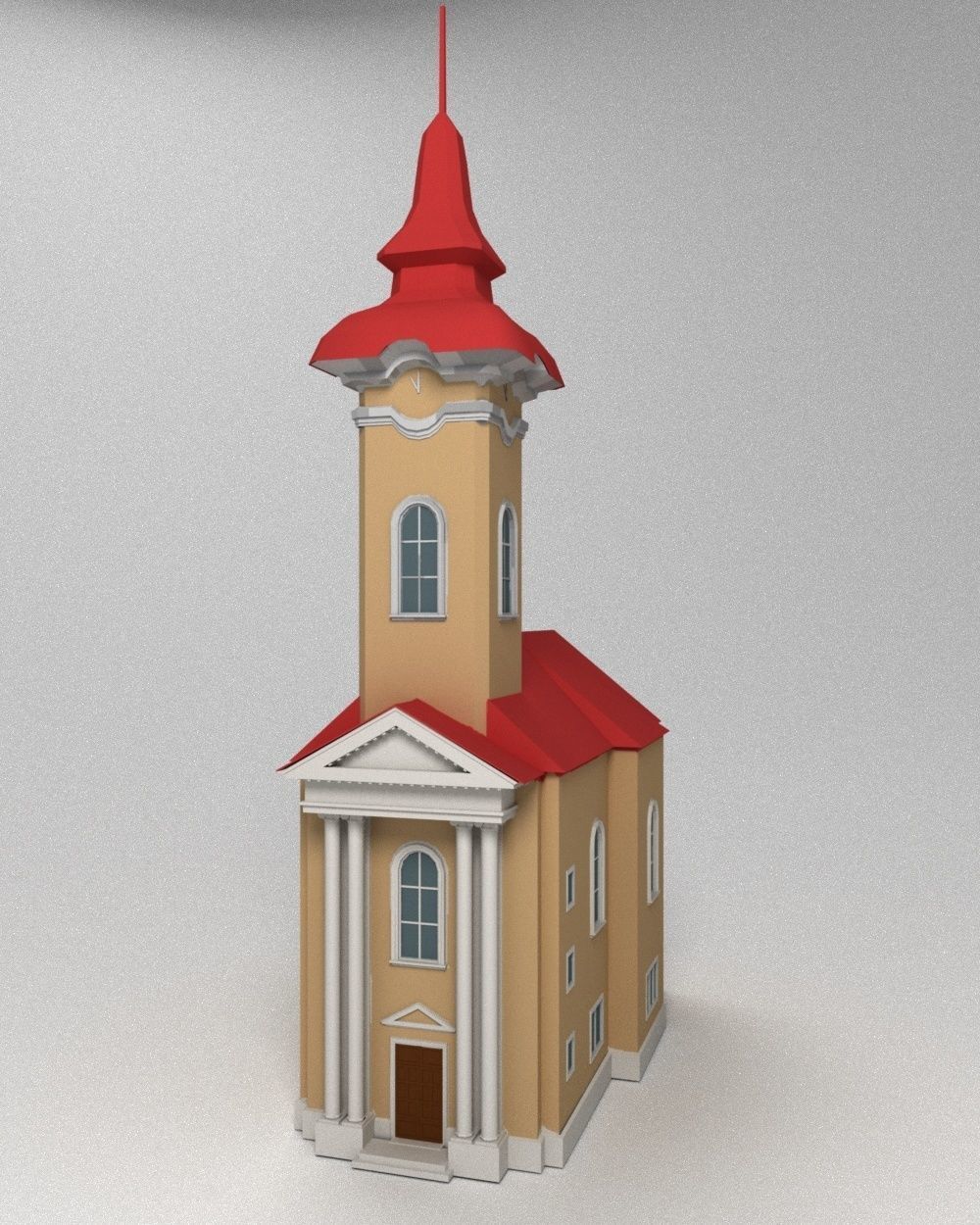3D model 3D low poly model of church VR / AR / low-poly | CGTrader