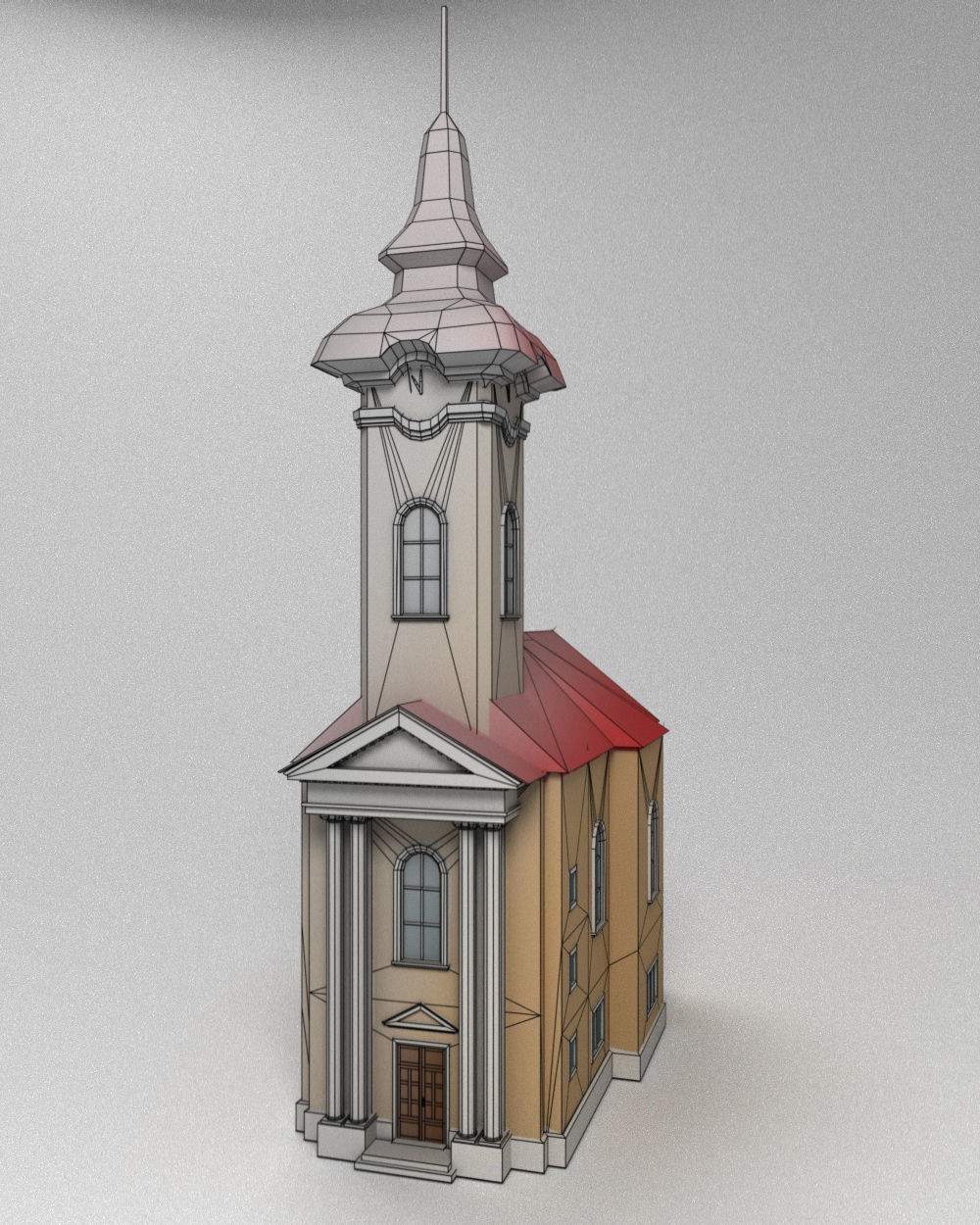3D model 3D low poly model of church VR / AR / low-poly | CGTrader