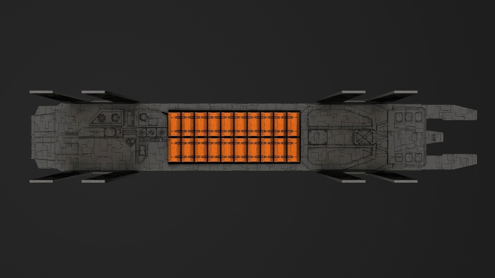 3D model Eta-class supply barge Spaceship VR / AR / low-poly | CGTrader