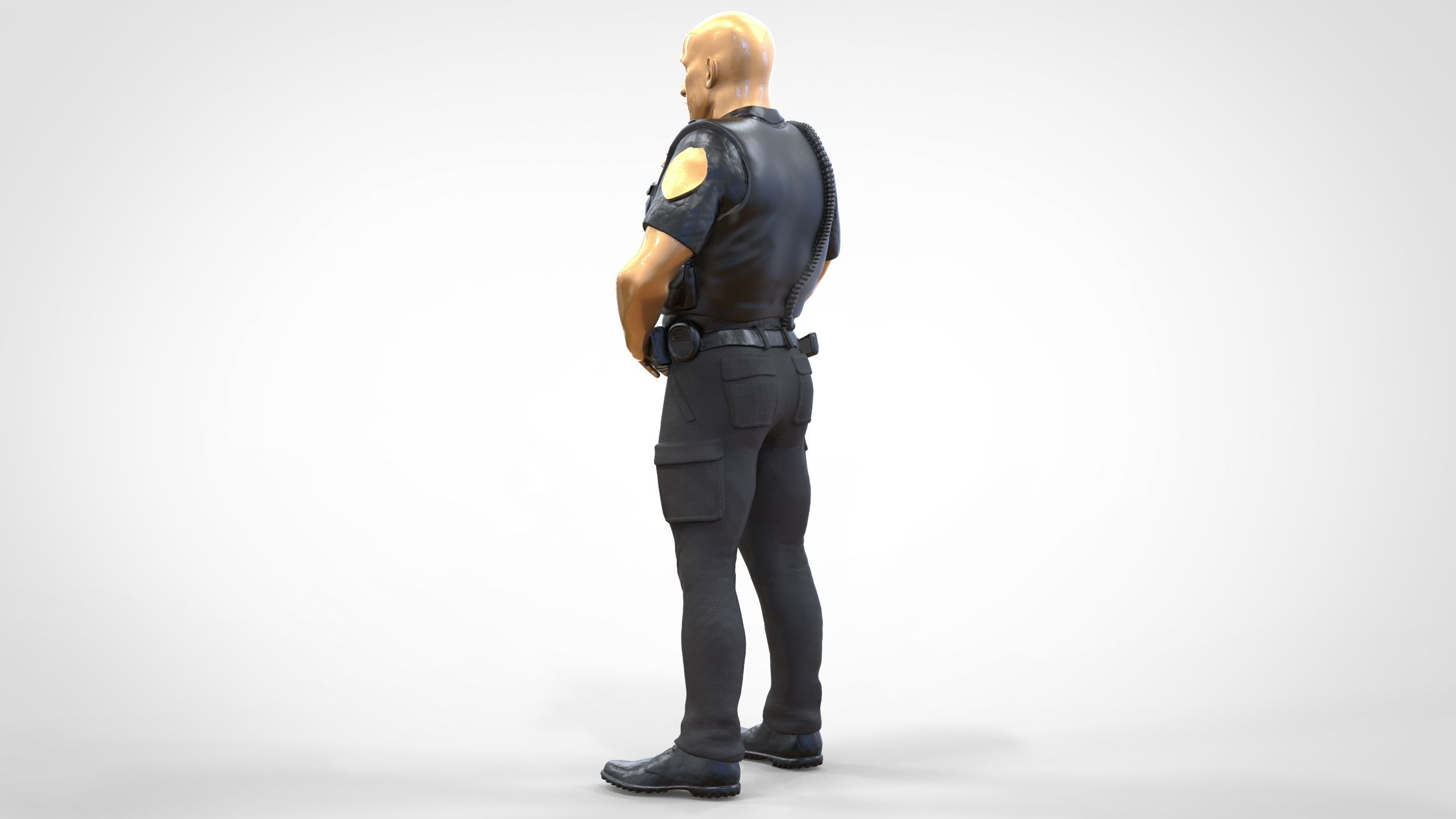 N1 American Police Officer Miniature Updated Pose 3D model 3D printable ...