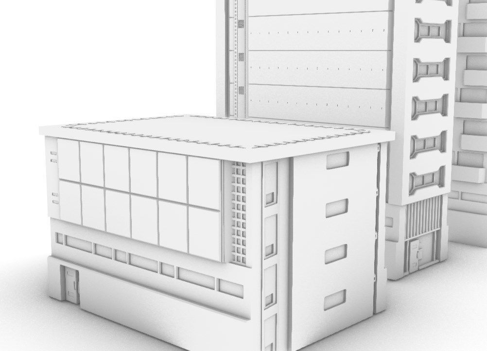 Modular Buildings Pack I - Modern-Cyberpunk 3D model 3D printable ...
