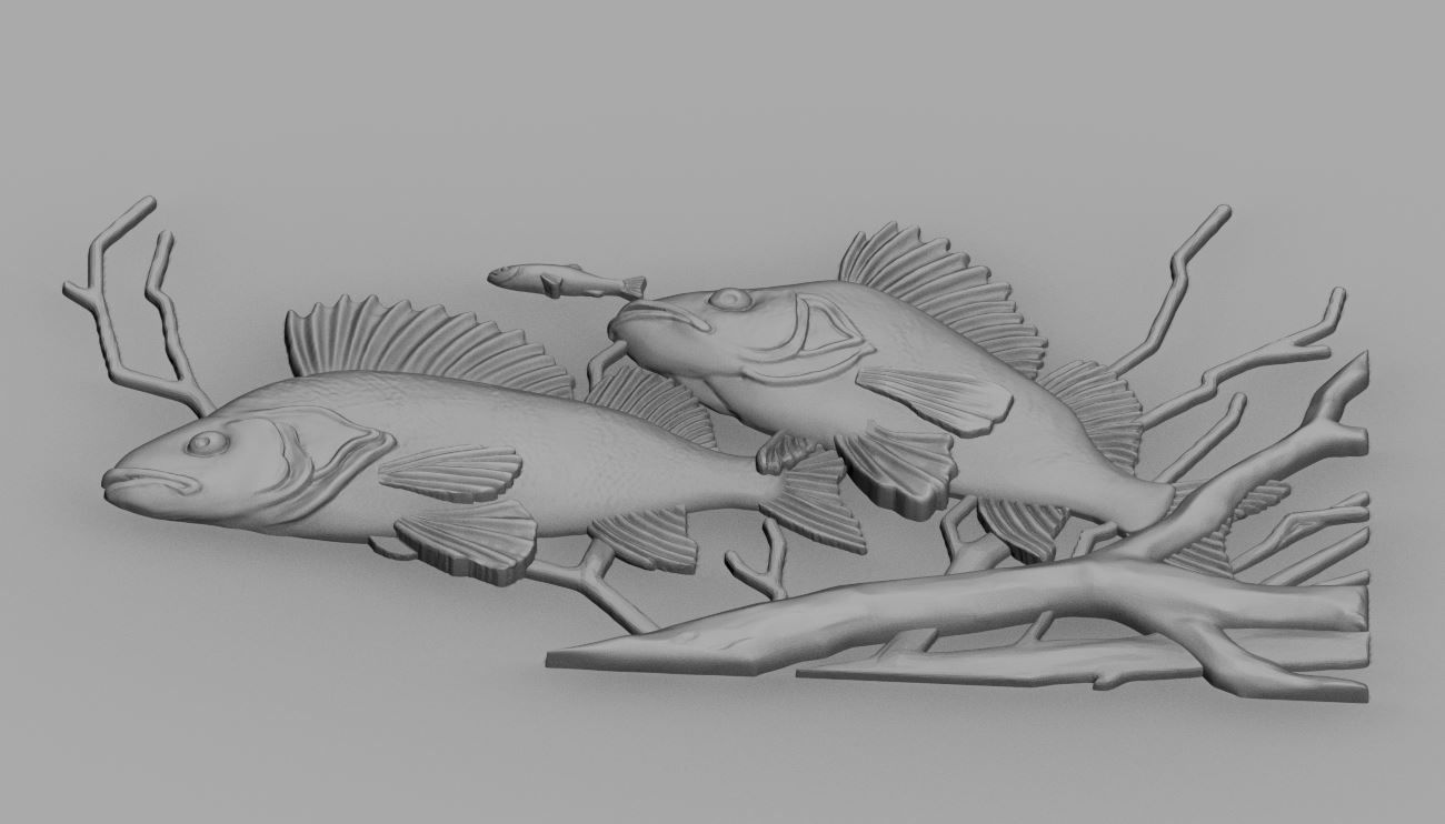 fish relief 3D model 3D printable | CGTrader