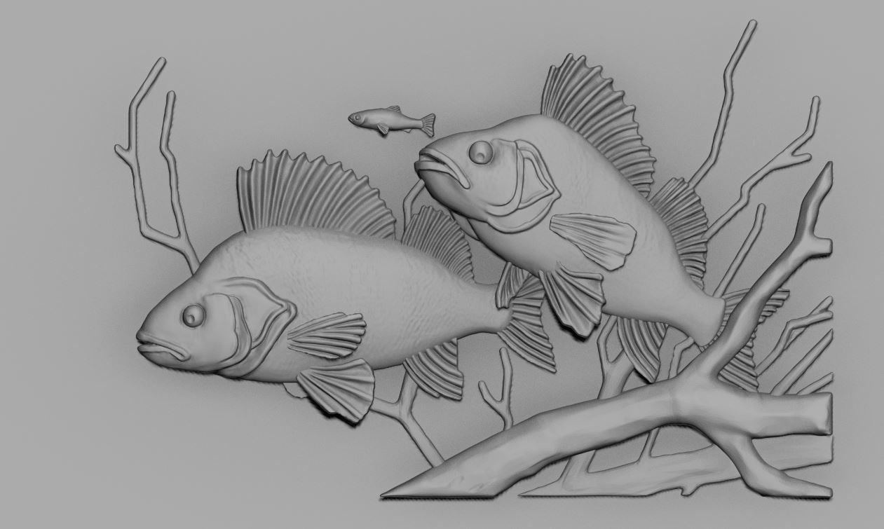 fish relief 3D model 3D printable | CGTrader
