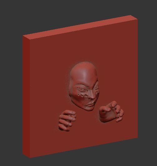 3d print wall sculpture angry face 3D model 3D printable | CGTrader