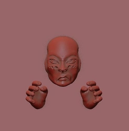 3d print wall sculpture angry face 3D model 3D printable | CGTrader