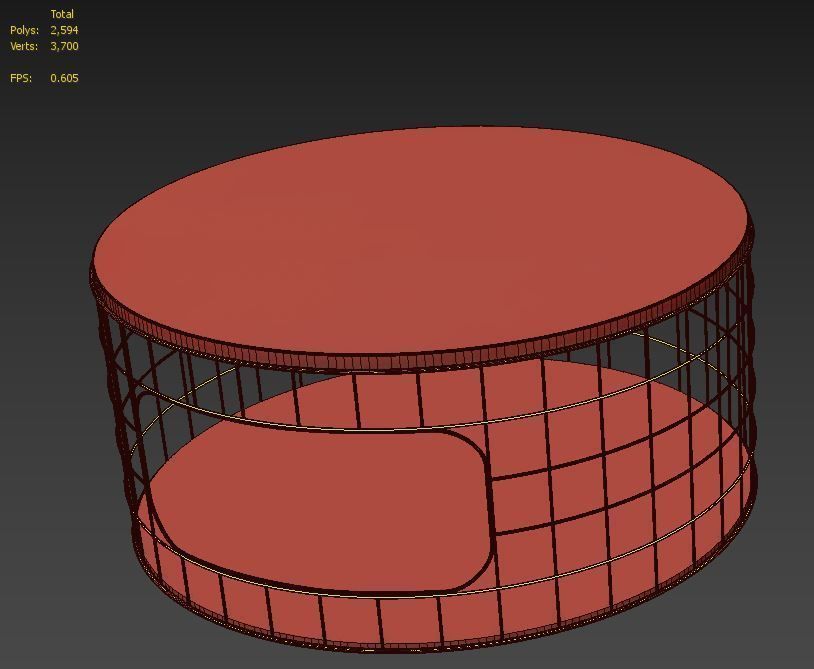 Wireframe Coffee Table 3D model | CGTrader