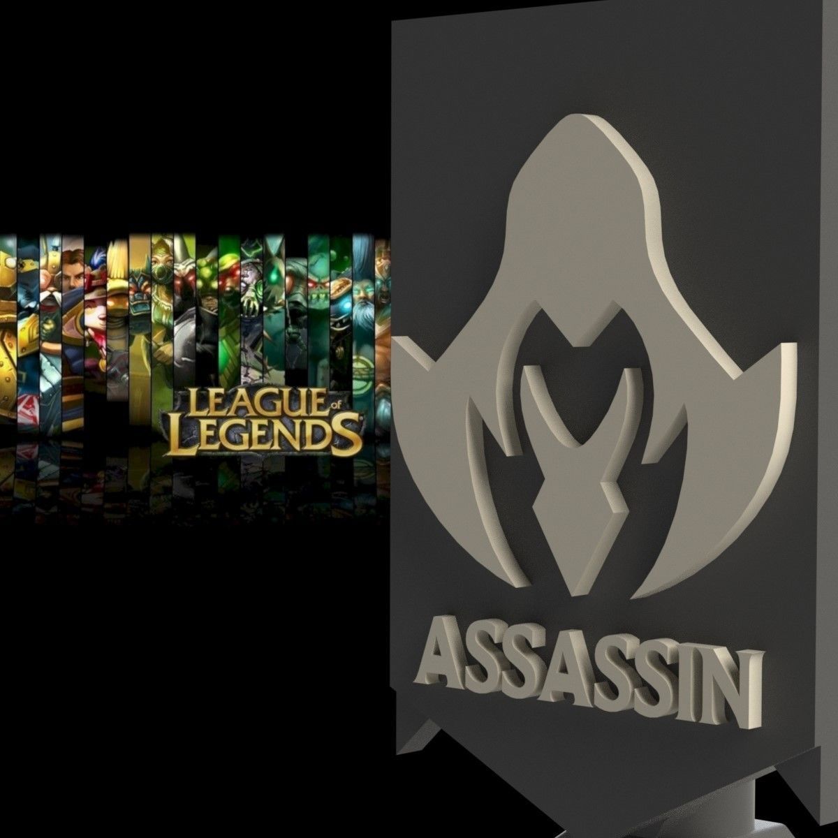 ADJUSTABLE GPU SUPPORT ASSASSIN LEAGUE OF LEGENDS 3D model 3D printable ...