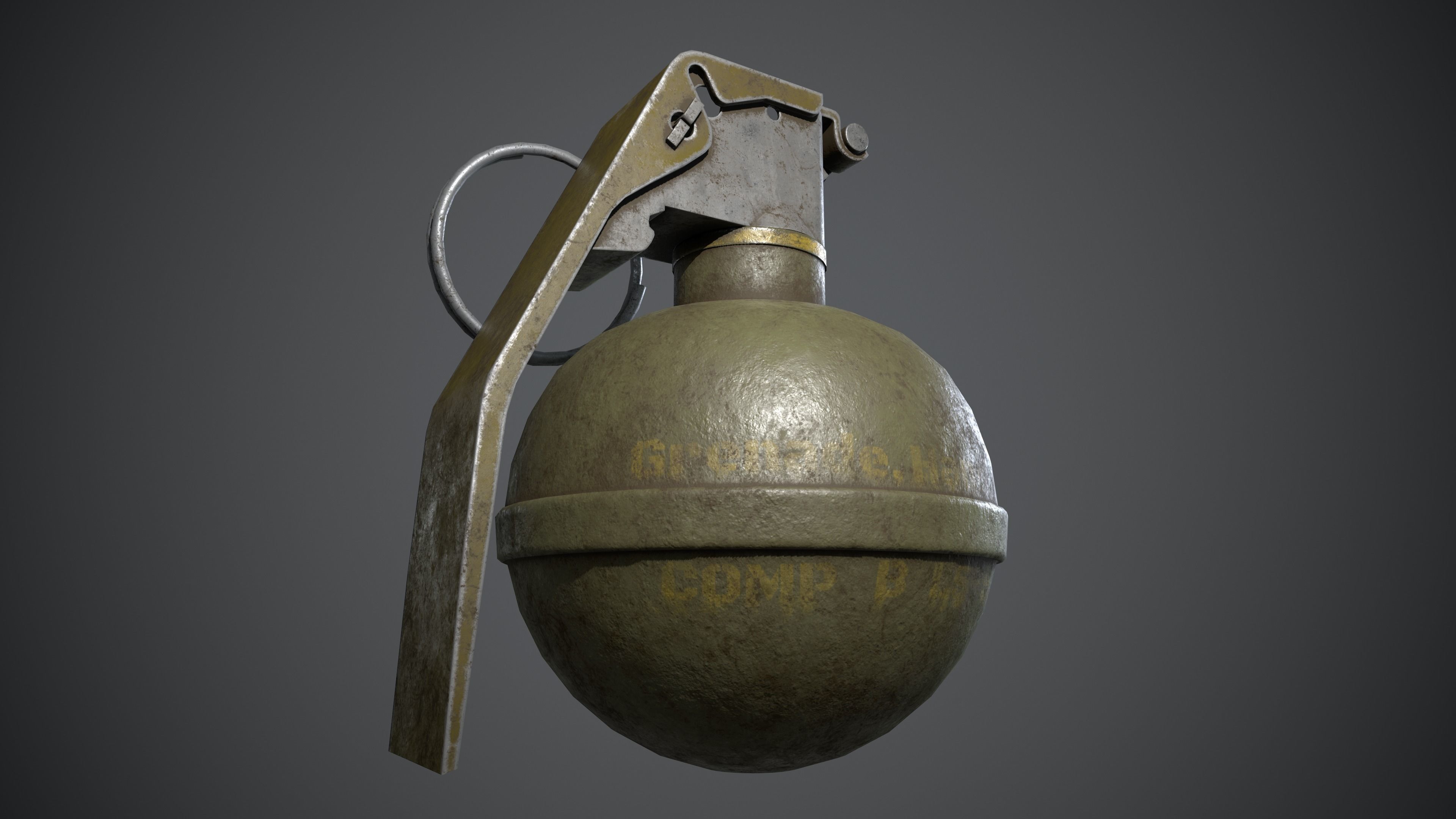 3D model M67 Grenade VR / AR / low-poly | CGTrader