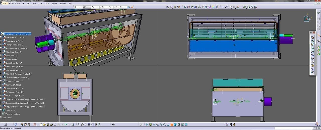 New processing tank assembly Design 3D model | CGTrader