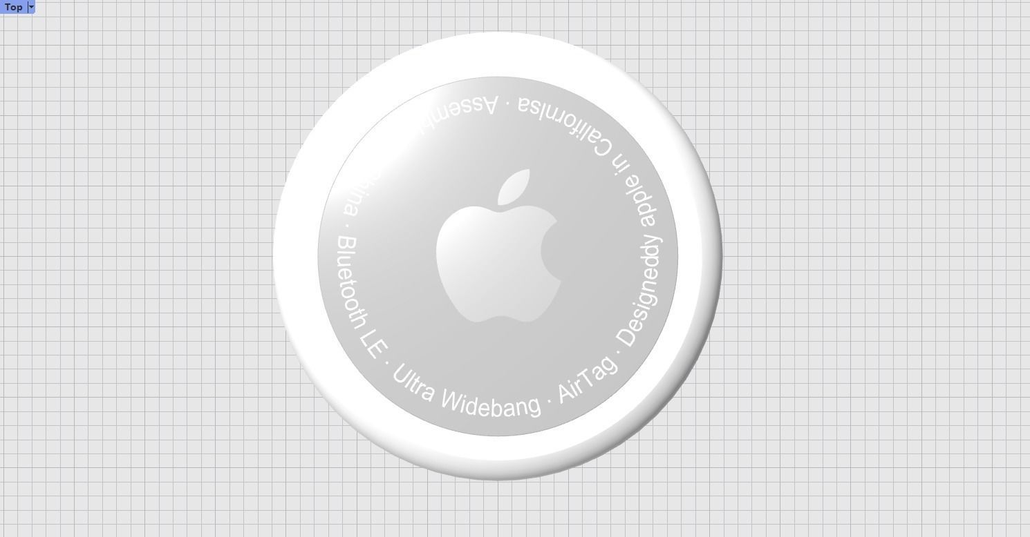 White AirTag 3D Model 3D model 3D printable | CGTrader