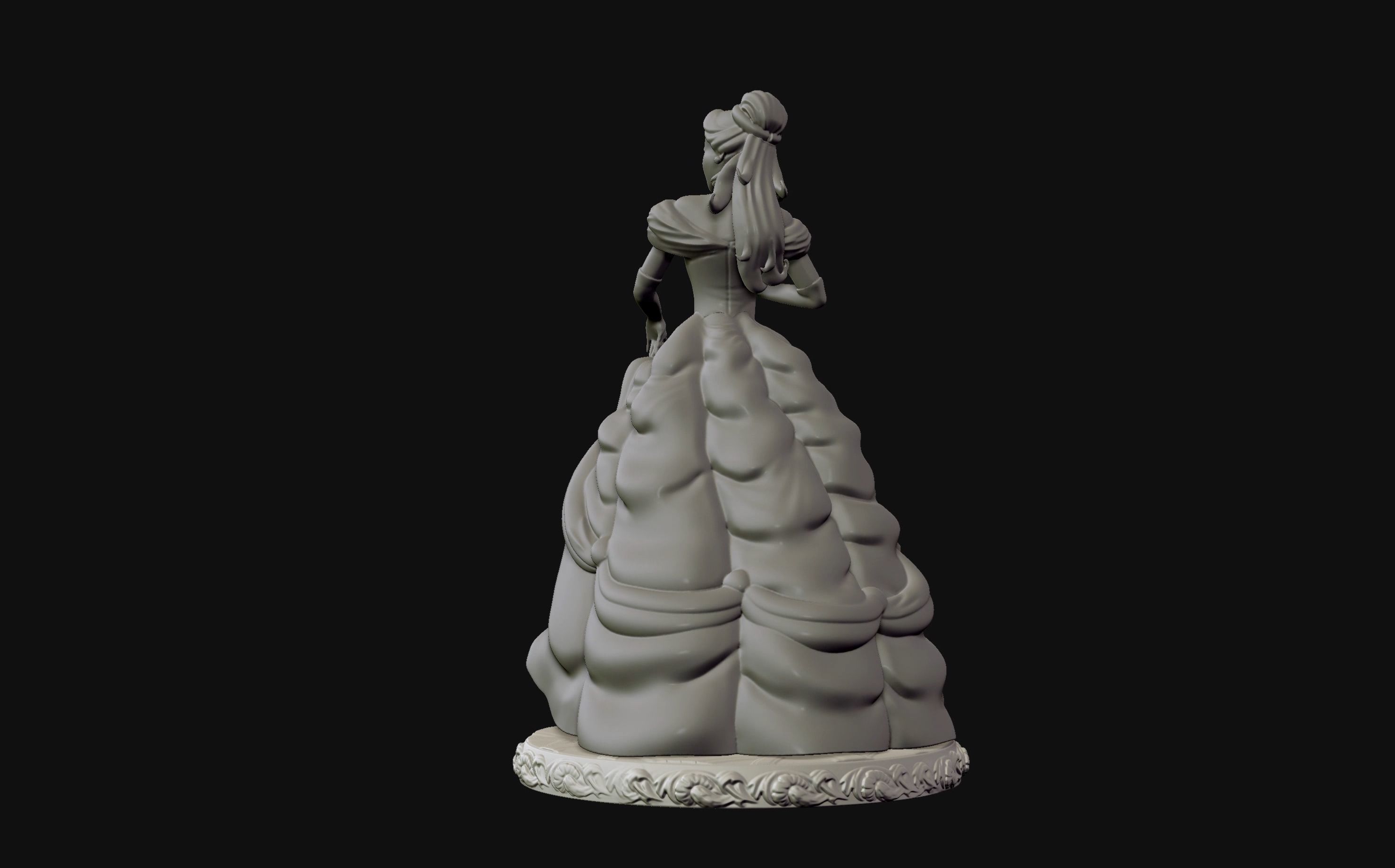 Beauty and the Beast - Belle - 3d print figure 3D model 3D printable ...