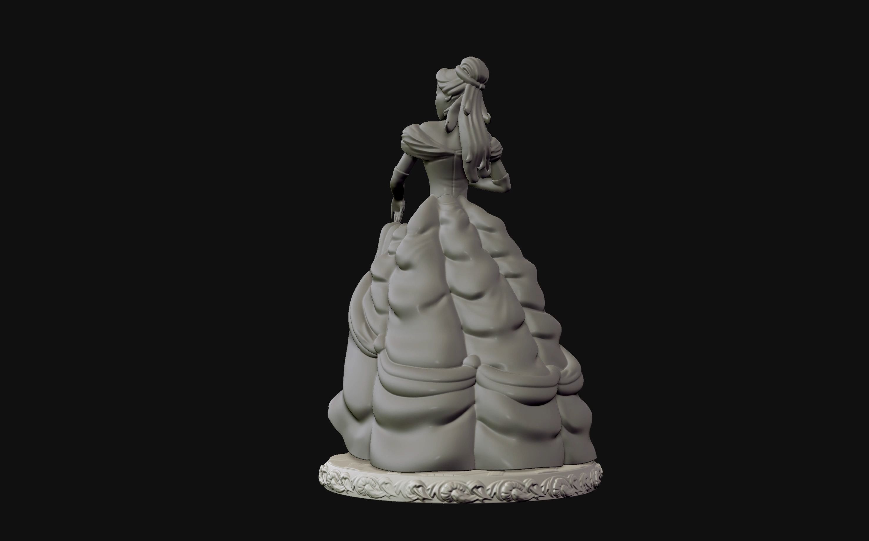 Beauty and the Beast - Belle - 3d print figure 3D model 3D printable ...