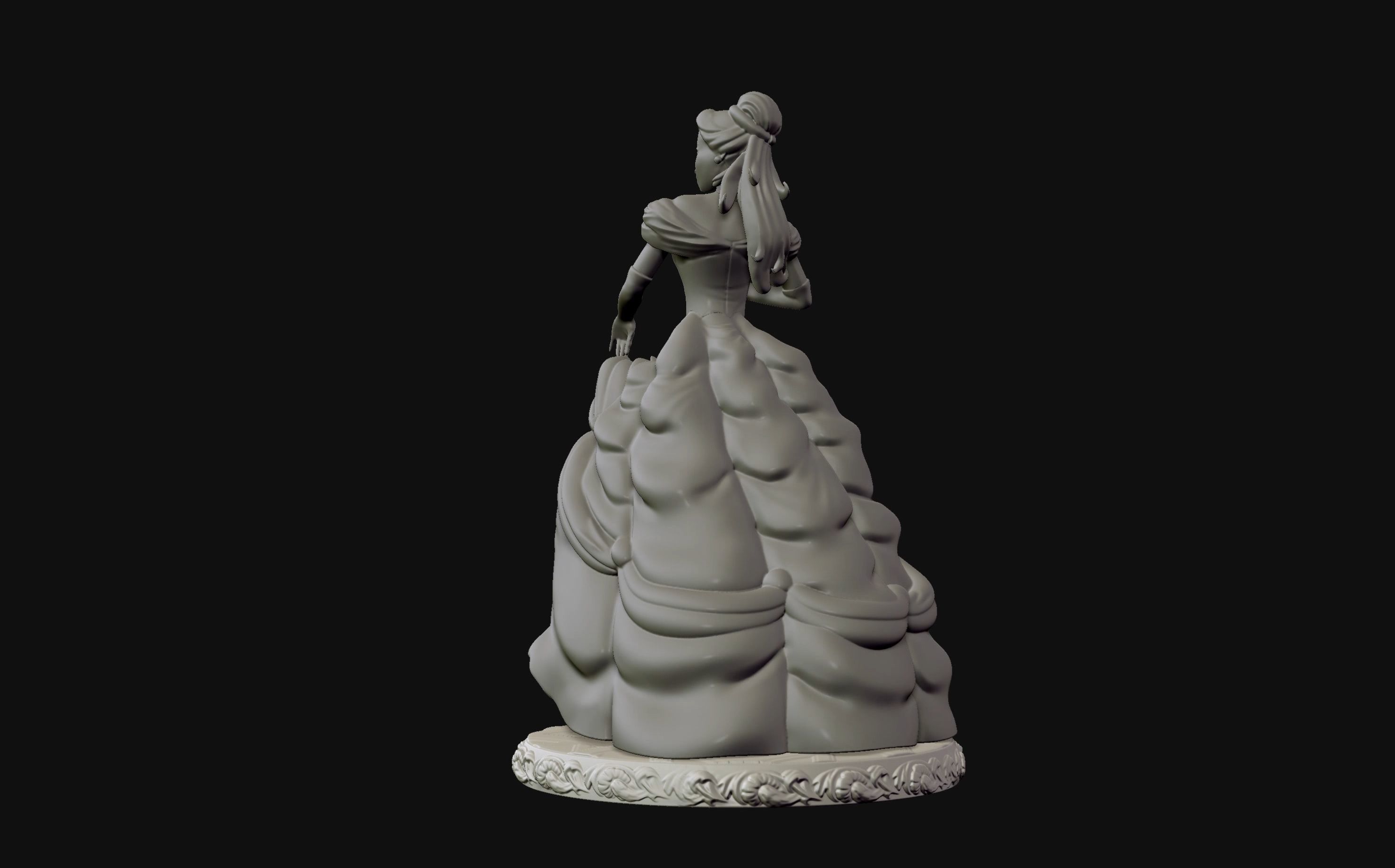 Beauty and the Beast - Belle - 3d print figure 3D model 3D printable ...